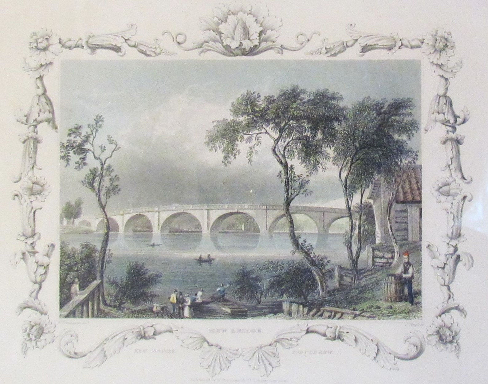 Framed 1830 Engraving: kew Bridge Antique Print - Etsy