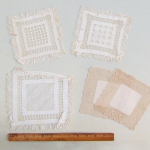 Antique Doily Keeper, C.1900 Book With Embroidered Linen Cover to Hold ...