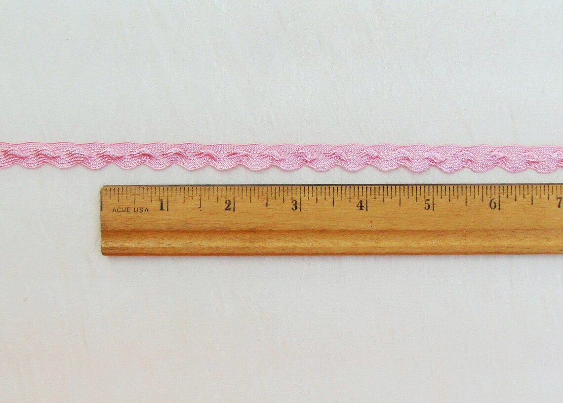 Vintage Pink Shell Braid, 10 Yards of Pink Rayon Trim for Clothing or ...