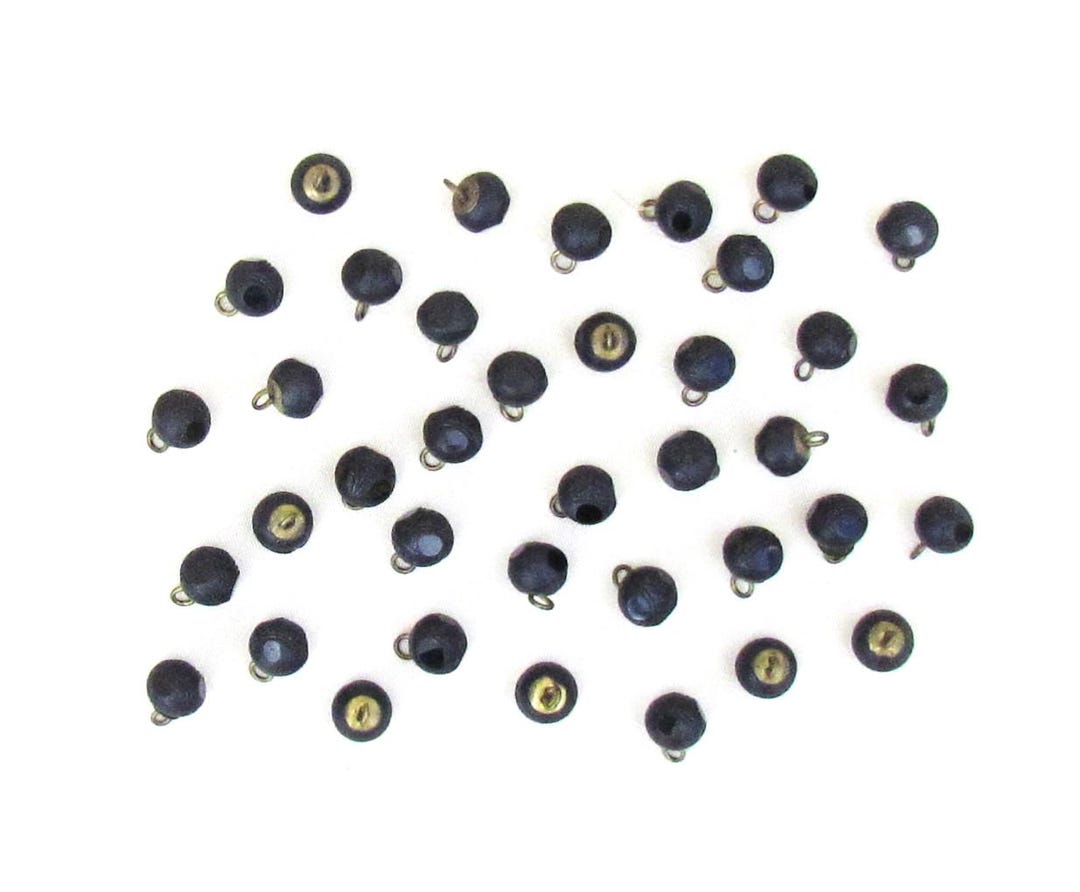 Set of 38 Antique Black Glass Ball Buttons, Victorian Dress Buttons - Etsy