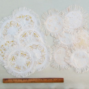 Antique Doily Keeper, C.1900 Book With Embroidered Linen Cover to Hold ...