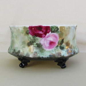 Antique Limoges Ferner With Hand Painted Roses, T & V Limoges Planter ...