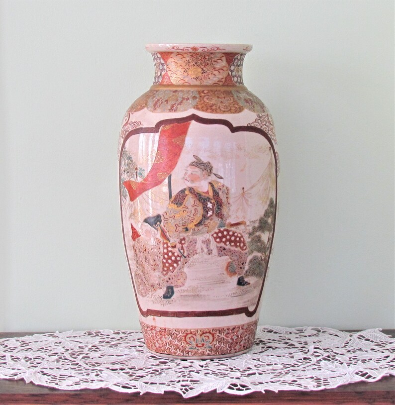 Large Antique Satsuma Vase With Samurai Warriors - Etsy
