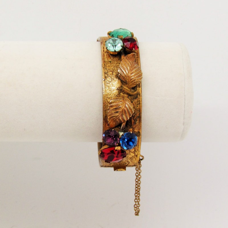 Antique Jeweled Bangle - Etsy