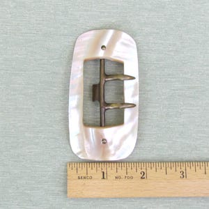 Antique Abalone Shell Large Slide Buckle - Etsy