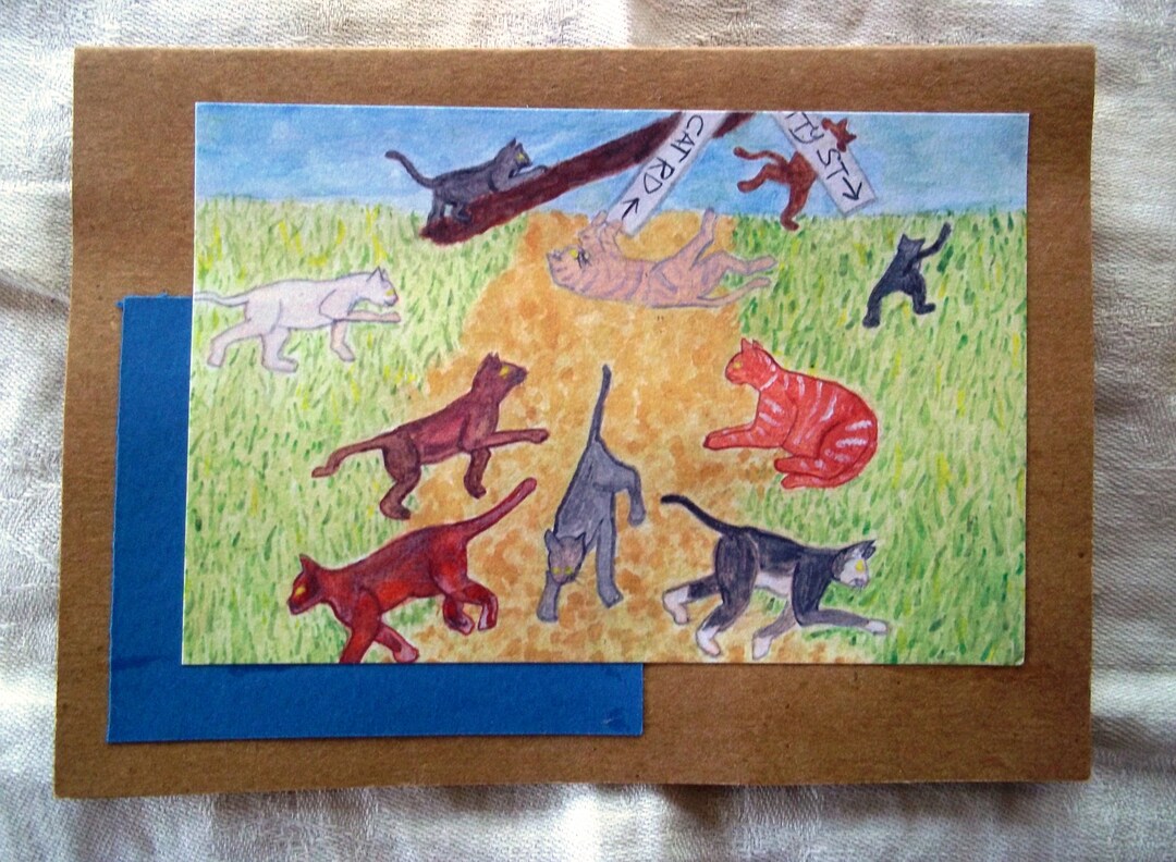 Cat Humor Card, "herding Cats", 5.5" X 4" - Etsy