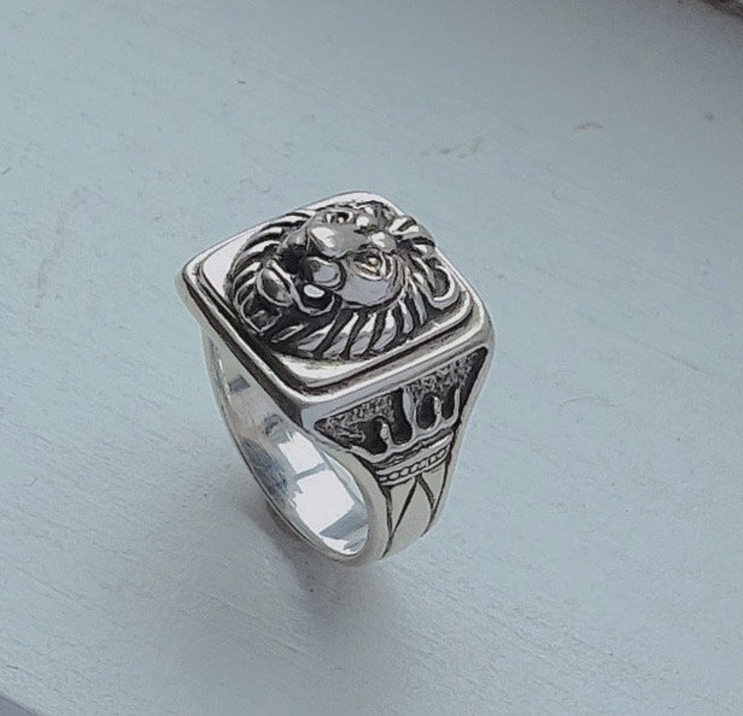 Lion Ring. Sterling Silver 925. - Etsy