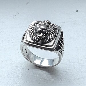 Lion Ring. Sterling Silver 925. - Etsy