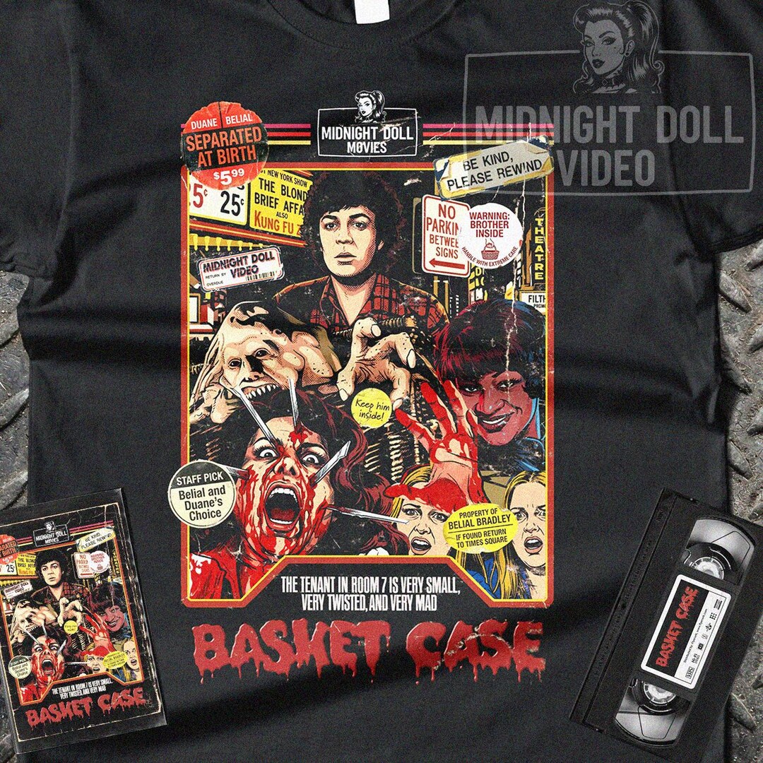 Basket Case 1982 Shirt - 80s Horror Movie VHS Fan Art Tee - Etsy