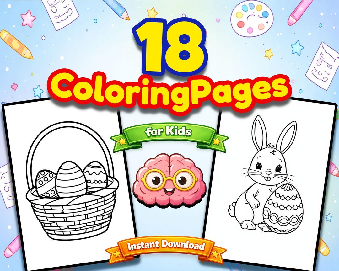 Easter Pages for Kids Printable – Egg Activity Book PDF Instant ...