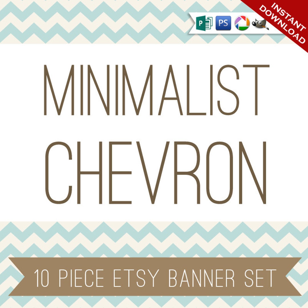 Custom Etsy Banner and Avatar Design Set 11 Piece Chevron - Etsy