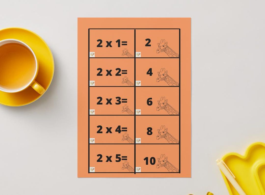 Multiplication Table Cards and Division Table Cards - Etsy