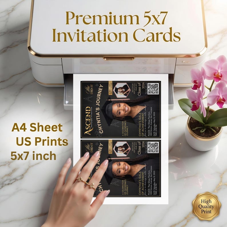 Freshly Graduated Invitation, Graduation Invitation 2026 With Photo ...
