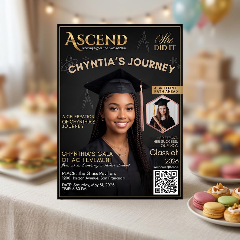 Freshly Graduated Invitation, Graduation Invitation 2026 With Photo ...