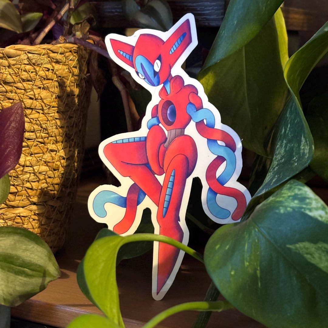 Deoxys Pokemon Sticker Handmade Single - Etsy