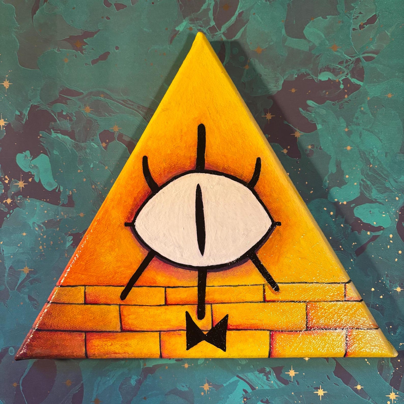 Bill Cipher Hand Painted Canvas - Etsy
