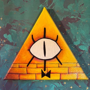 Bill Cipher Hand Painted Canvas - Etsy