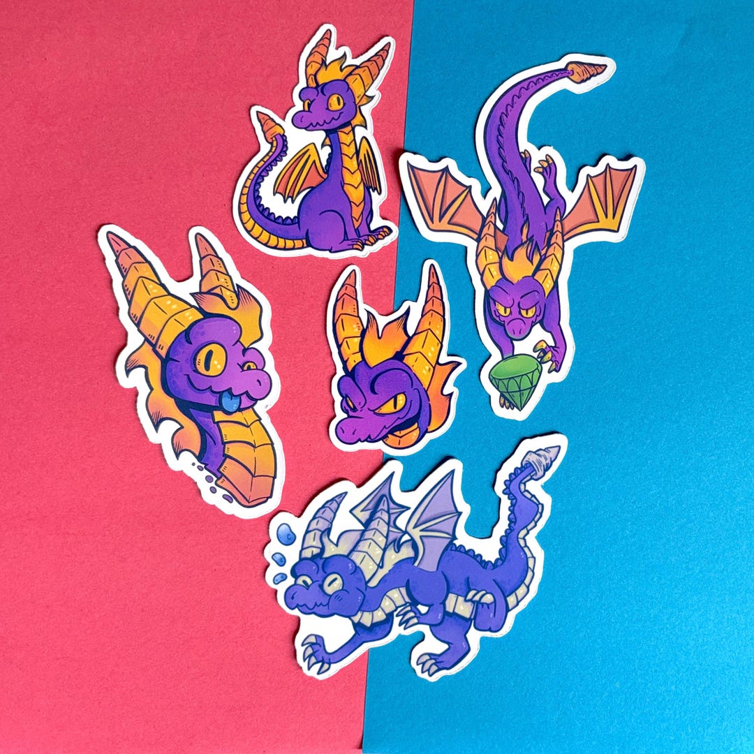 Spyro the Dragon Stickers, Ps1 Spyro the Dragon - Etsy