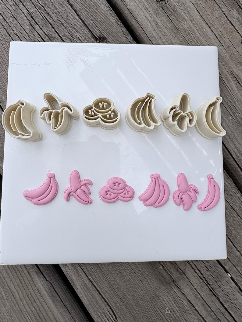 Banana Polymer Clay Cutter Set | 3D Printed Fruit Shape Earring Cutters ...