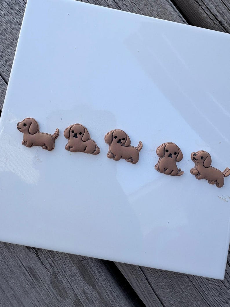 Kawaii Dachshund Polymer Clay Cutter | 3D Printed Dog Puppy Shape ...