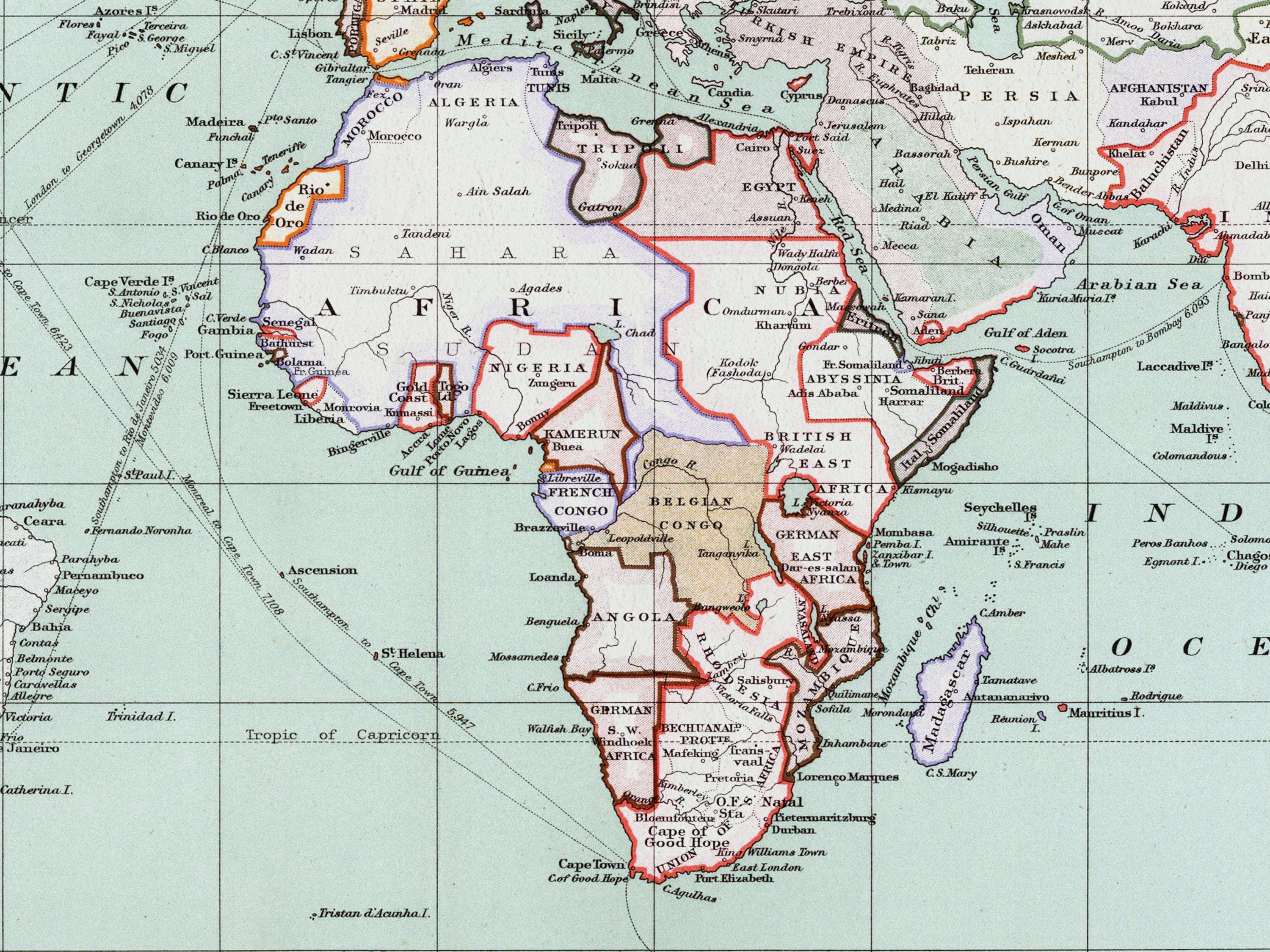 1915 world map