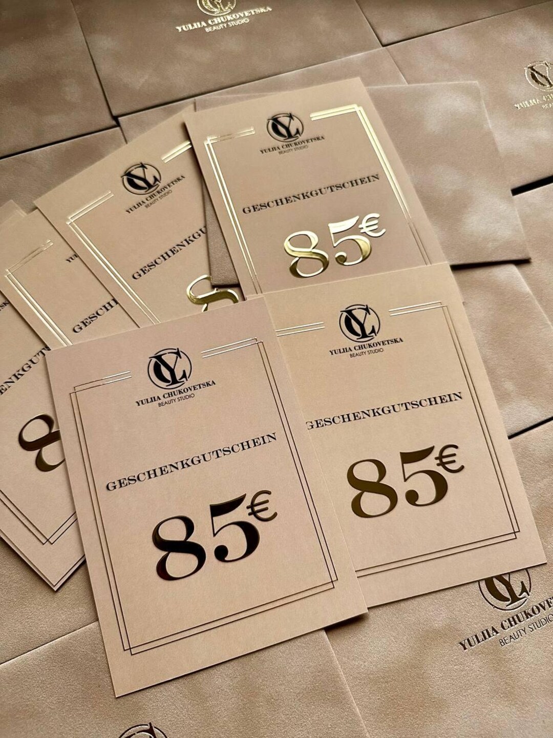 Luxury Velvet Gift Certificate | Custom Foil Gift Vouchers: Branded ...