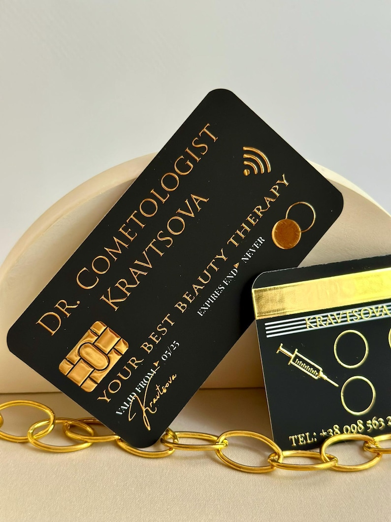 Gold Foil Loyalty Cards | Luxury Beauty Salon Reward Cards | Sticker ...