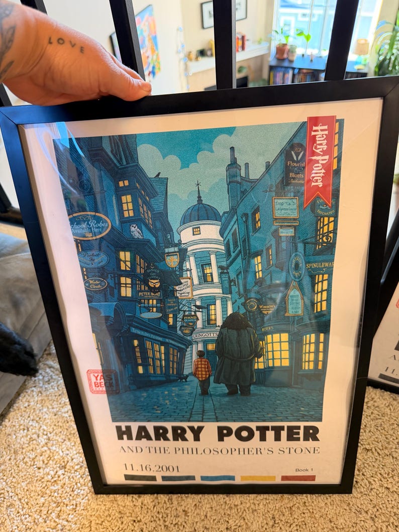 HARRY POTTER Philosopher’s Stone Poster Hagrid Diagon Alley Printable ...