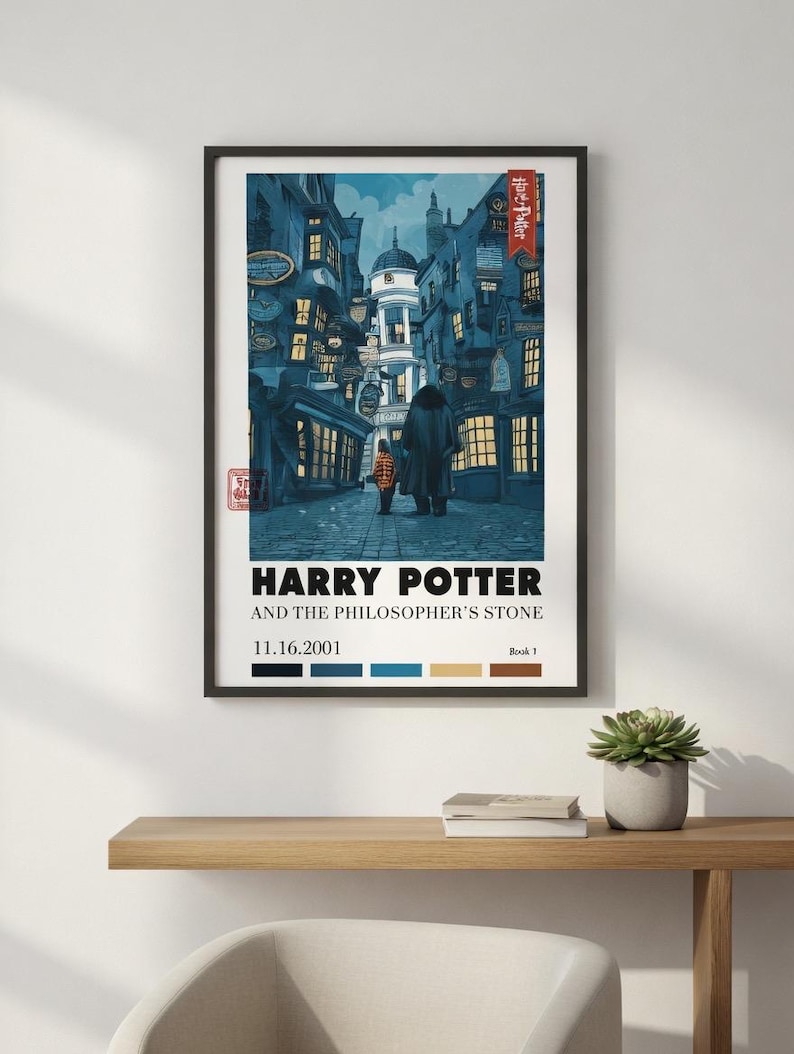 HARRY POTTER Philosopher’s Stone Poster Hagrid Diagon Alley Printable ...