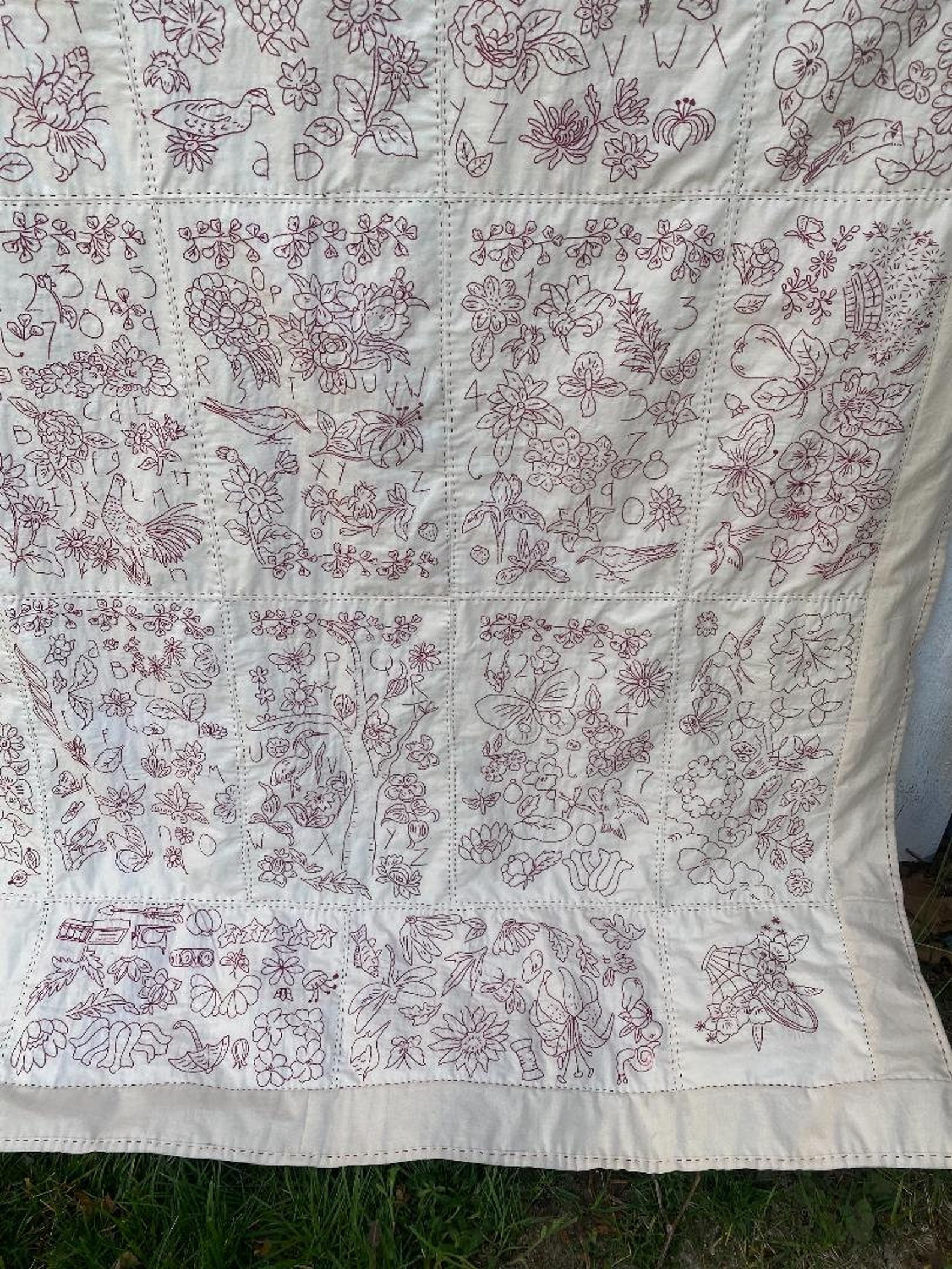 Death by Redwork - Etsy