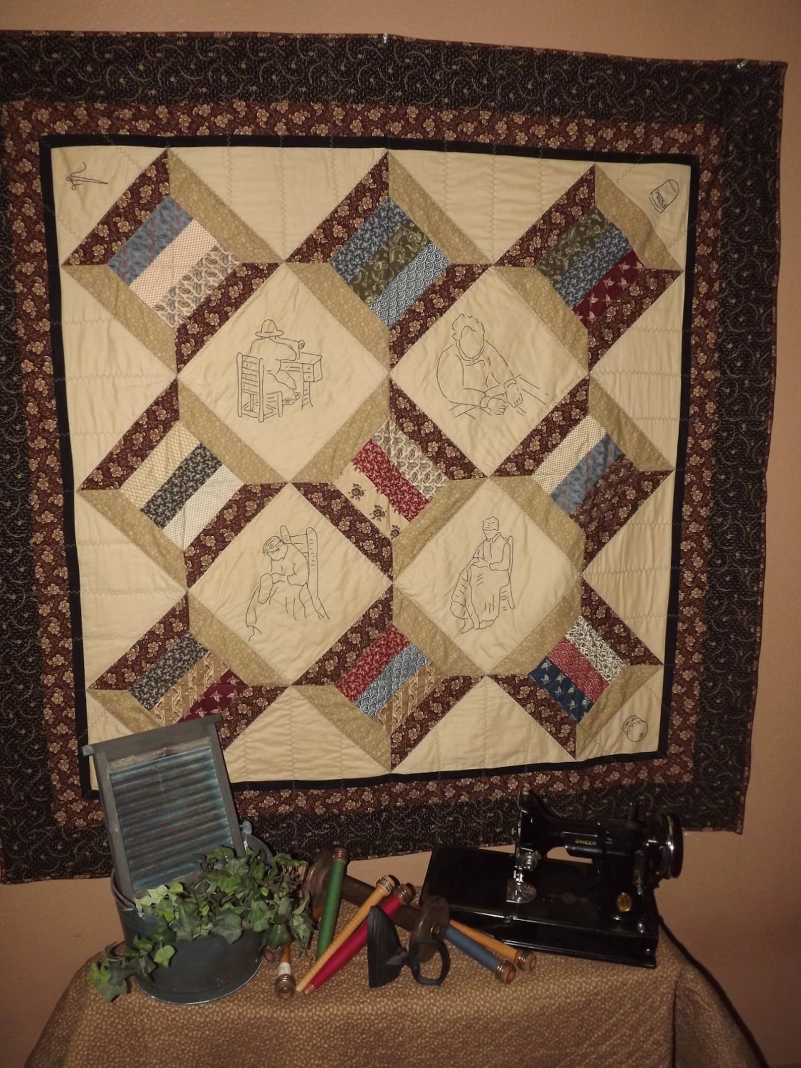 Civil War Stitchery Quilt Pattern-the Threads That Bind - Etsy