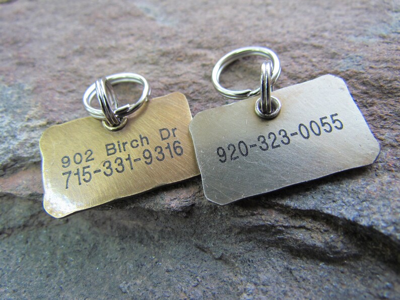 Dog Tag Dog Tags Mixed Metals Personalized Pet - Etsy