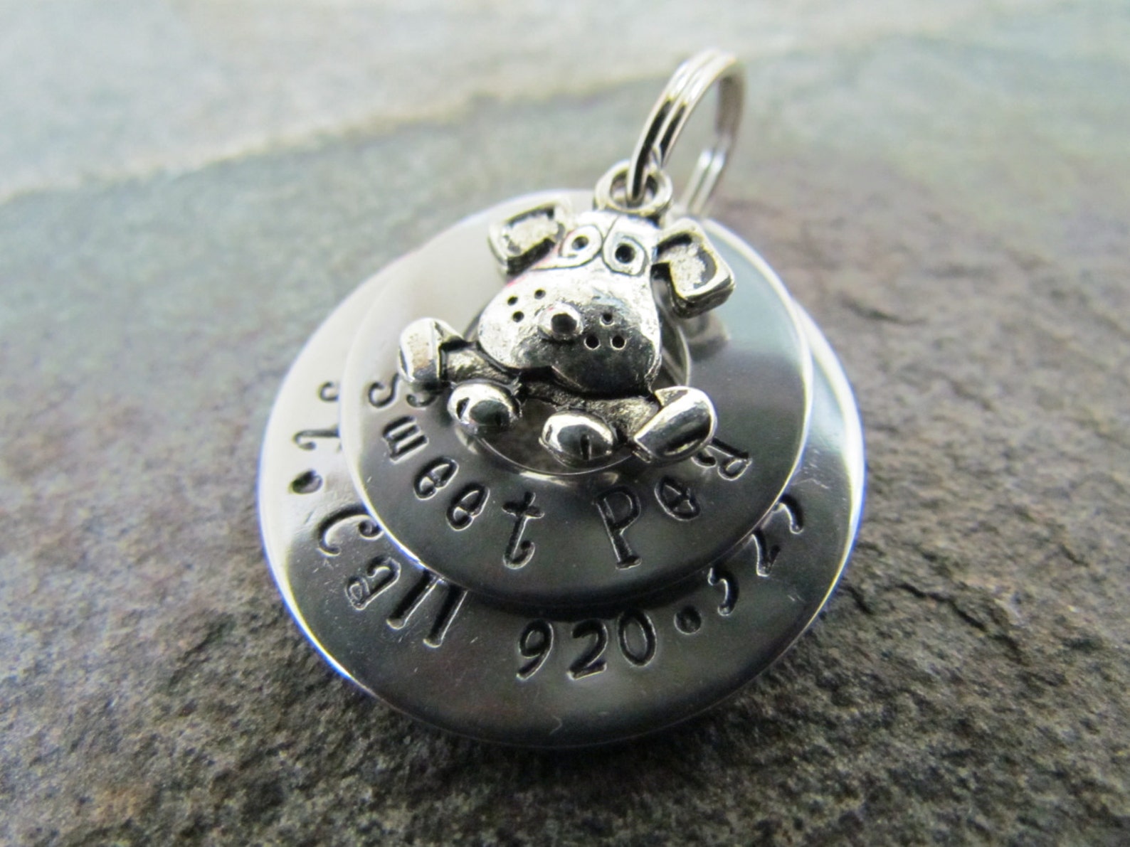 Rugged Stainless Steel Dog Tag Washer Pet ID Tag Custom - Etsy