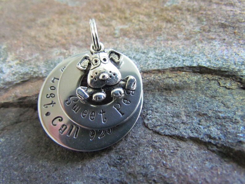 Rugged Stainless Steel Dog Tag Washer Pet ID Tag Custom - Etsy