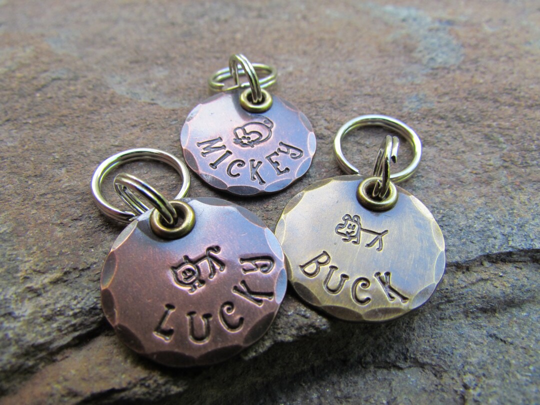 Small Pet Tag Cat Tag Small Dog Tag Pet ID Collar Tag - Etsy
