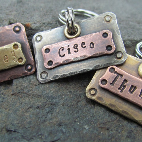Dog Tag Dog Tags Mixed Metals Personalized Pet - Etsy