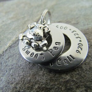 Rugged Stainless Steel Dog Tag - Washer Pet ID Tag - Custom Pet Tag ...