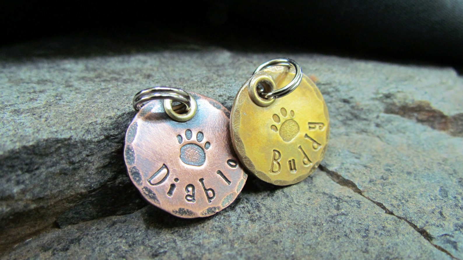 Dog Tag - Small Pet ID Tag - Pet Tag - Engraved - Personalized - Pet ...