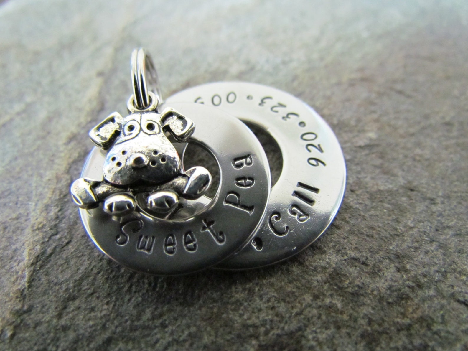 Rugged Stainless Steel Dog Tag Washer Pet ID Tag Custom - Etsy