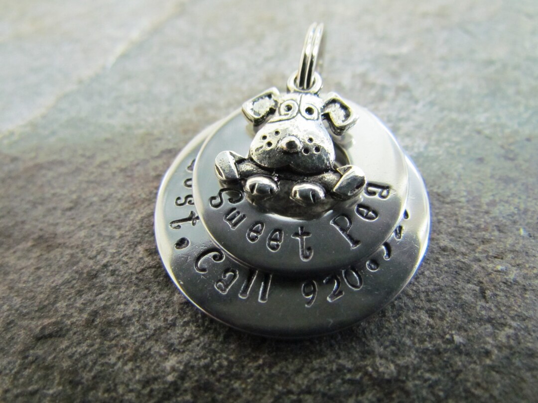 Rugged Stainless Steel Dog Tag - Washer Pet ID Tag - Custom Pet Tag ...