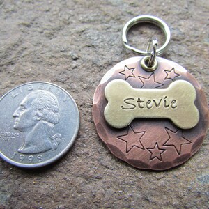 Large Dog Tag With Bone - Dog Collar Tag - Personalized Pet ID Tag ...