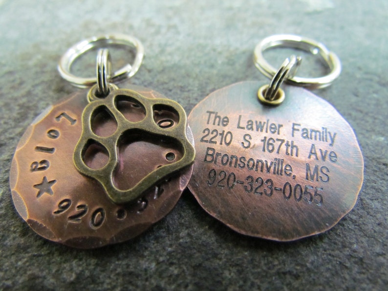 Dog Tag Dog Collar Tag Pet ID Tag Personalized Pet Tag - Etsy