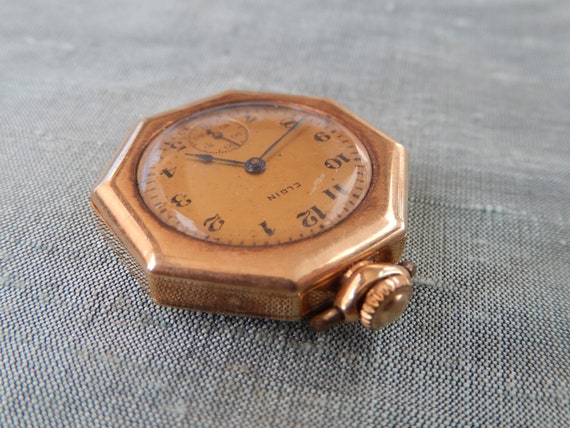 14K Gold Ladies Elgin Pocket/Pendant Watch - Antique … - Gem