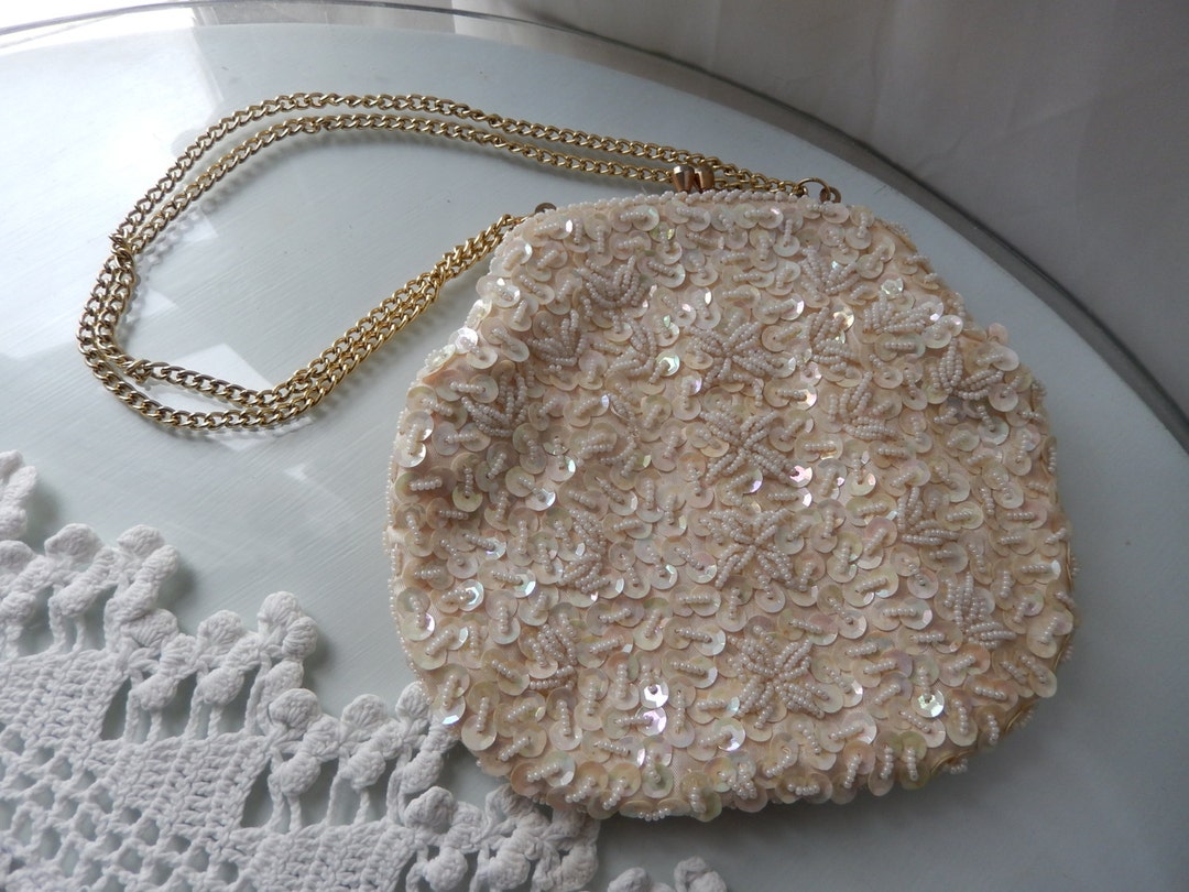 Beaded Evening Bag - Beaded Purse - Vintage Beaded Bag - Beaded Handbag ...