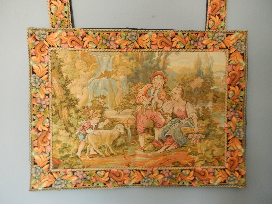 Italian Woven Tapestry - Wall Tapestry With Border - Genuine Woven ...