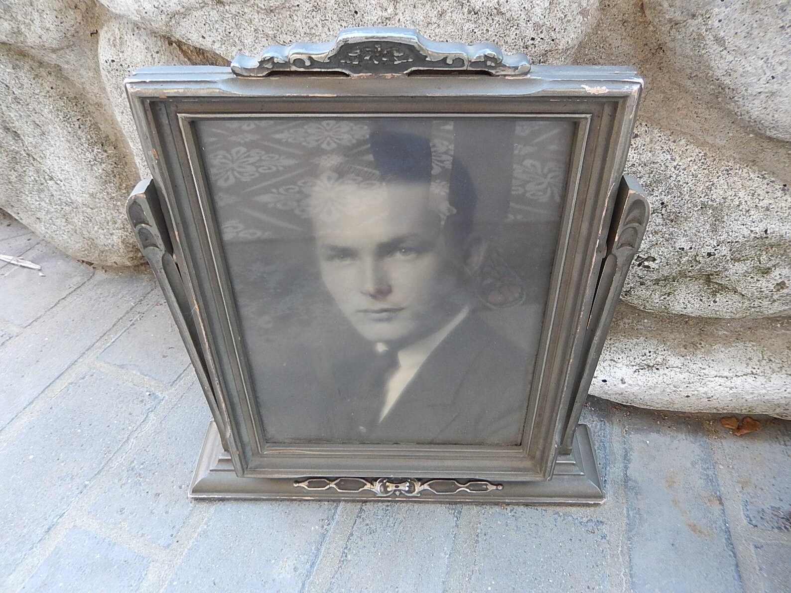 Antique Swivel Tilt Frame - Art Deco Picture Frame - 12 in Silver Tilt ...