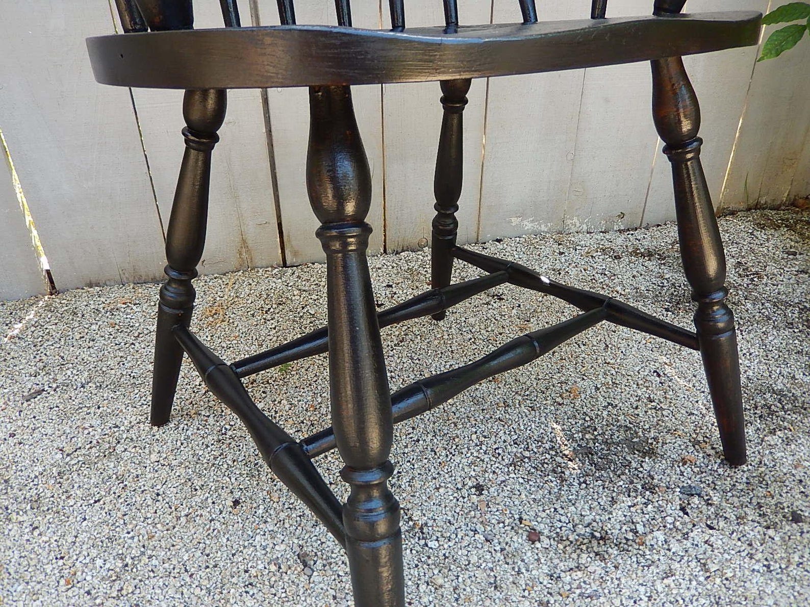 Antique Black Windsor Armchair - Clenched Fist Windsor Chair - Vintage ...
