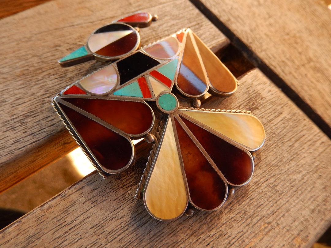 Native American Thunderbird Brooch/pendant - Sterling Silver ...