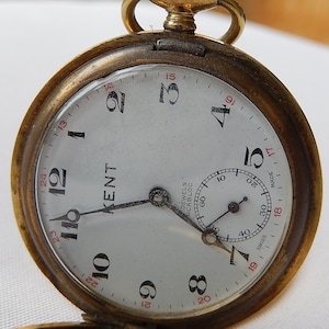 Vintage Pocket Watch Kent Pocket Watch Swiss Made Ancre De - Etsy