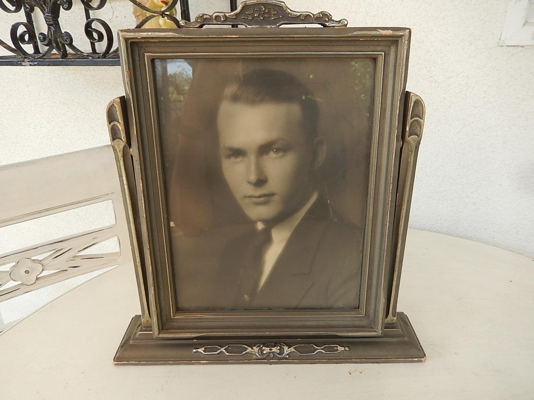 Antique Swivel Tilt Frame - Art Deco Picture Frame - 12 in Silver Tilt ...